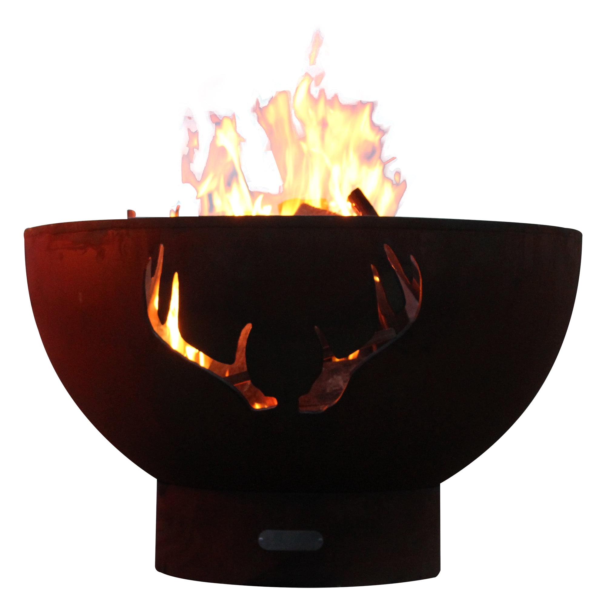 Fire Pit Art Antlers-Match Lit - NG 24 x 36 in. 200K BTU Antlers Penta ...