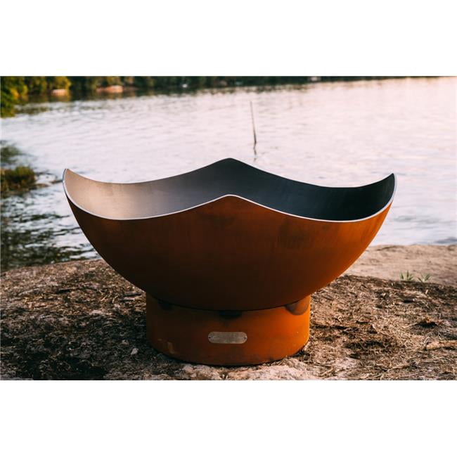 Fire Pit Art MR-Wood Burning 22 x 36 in. Manta Ray Fire Pit, Iron Oxide ...