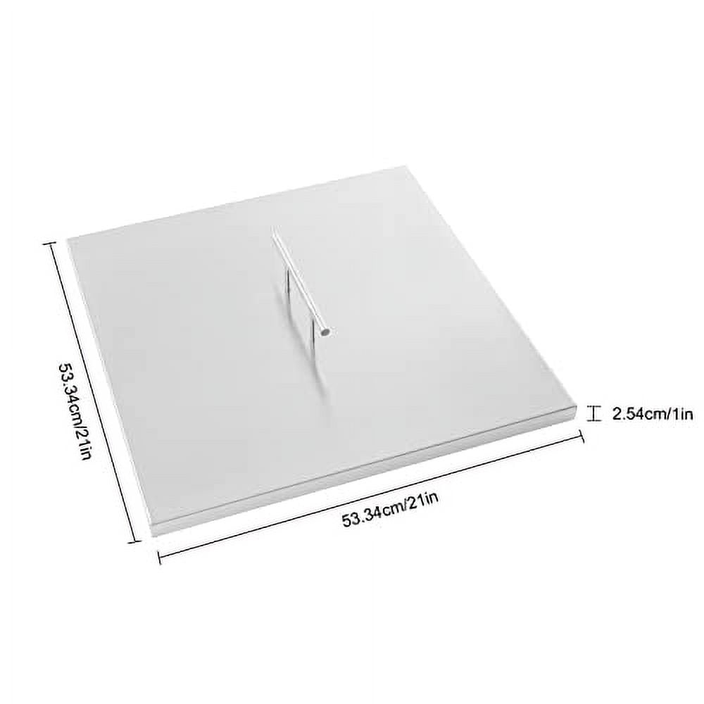 Fire Pit Burner Cover, Fits Drop-in Fire Pit Burner Pan, 21" x 21 ...