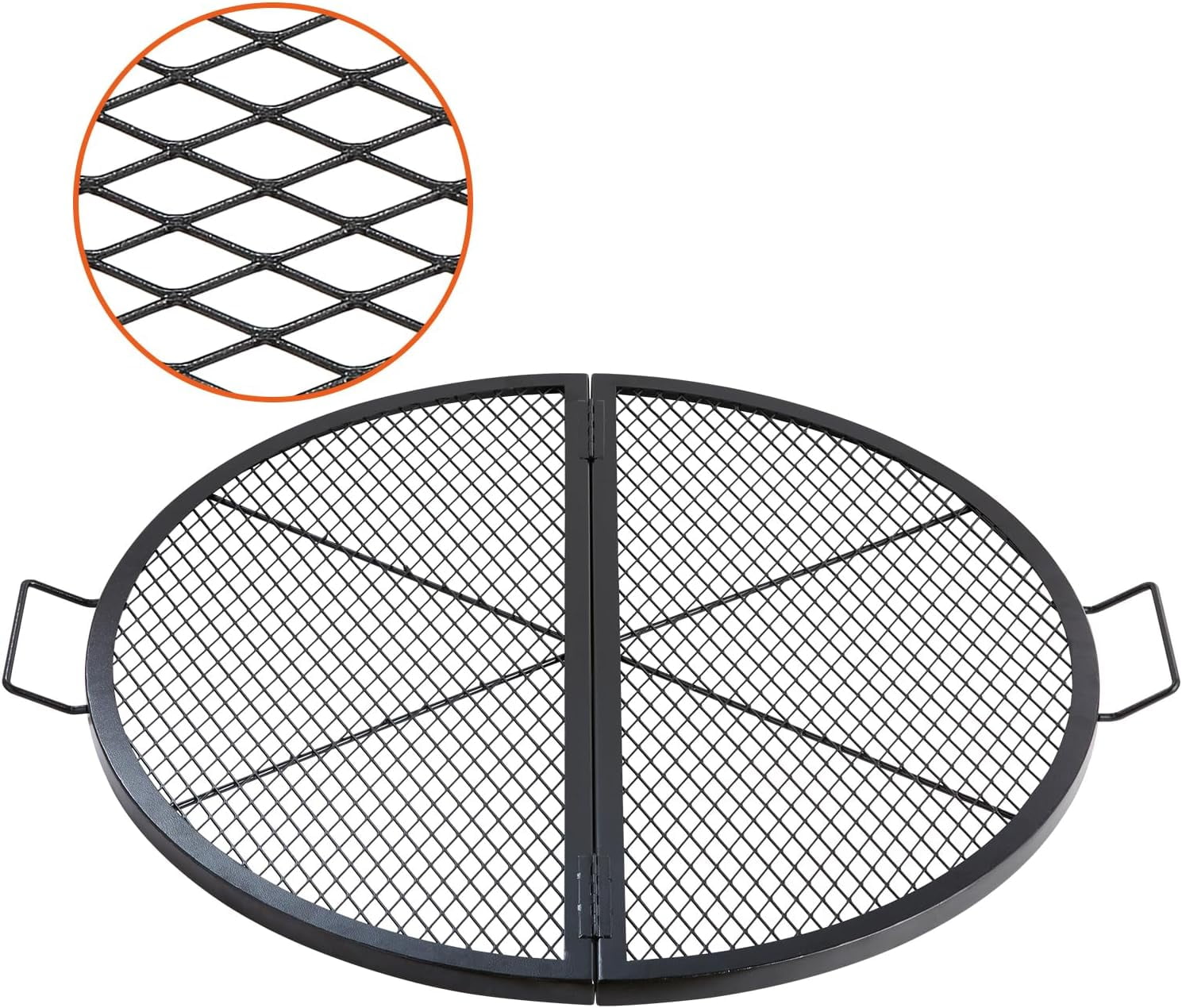 Fire Pit Cooking Grill Grate, Foldable Cooking Rack, Heavy Duty X-Marks ...