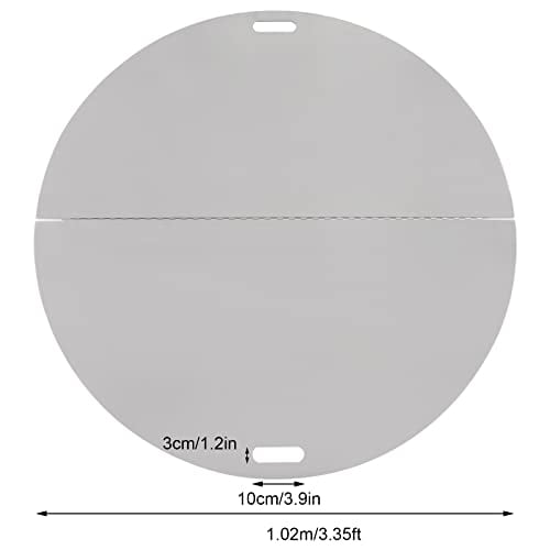 Fire Pit Cover Round, 40in Stainless Steel Fire Pit Cover Foldable ...