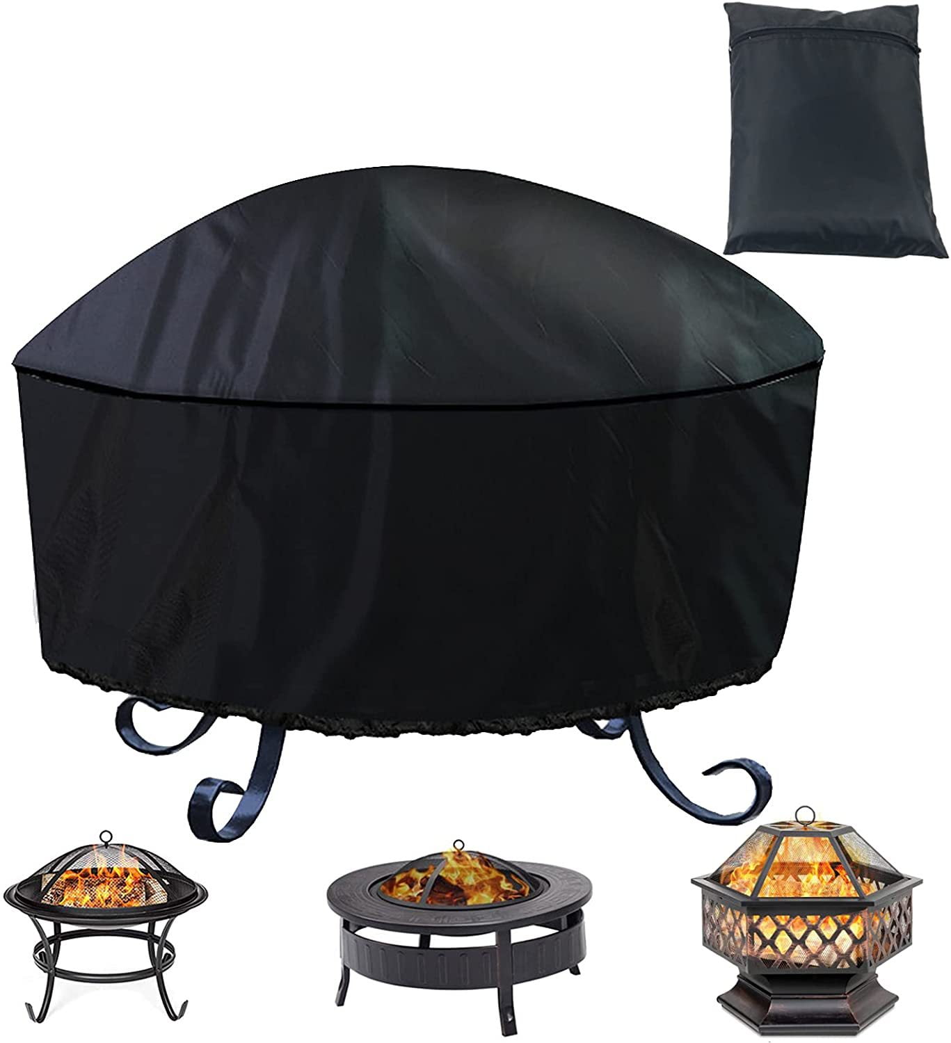 Fire Pit Cover Round for Fire Pit , Waterproof Outdoor FirePit Cover ...