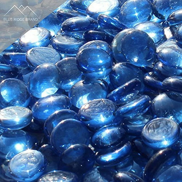Fire Pit Glass - Light Blue Reflective Fire Glass Beads 3/4 ...