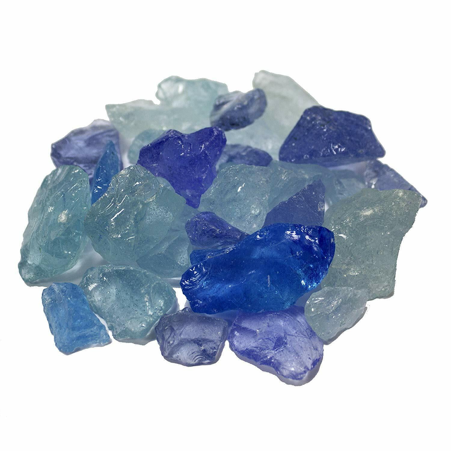 Fire Pit Glass Rocks For Outdoor Propane Gas Fireplace Crystals Patio ...