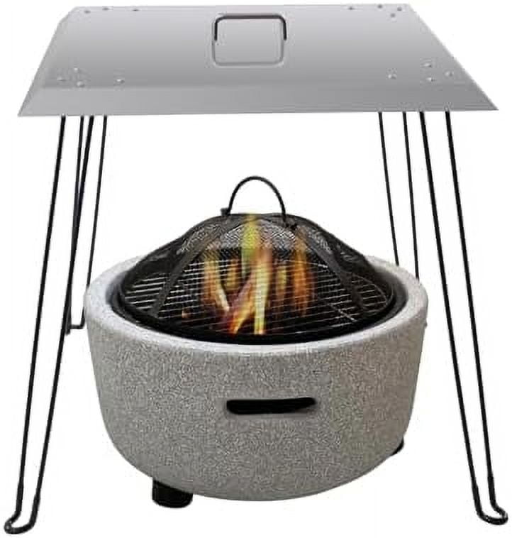Fire Pit Heat Deflector, 24 x 24 x 24 Inch Stainless Steel Fire Pit ...