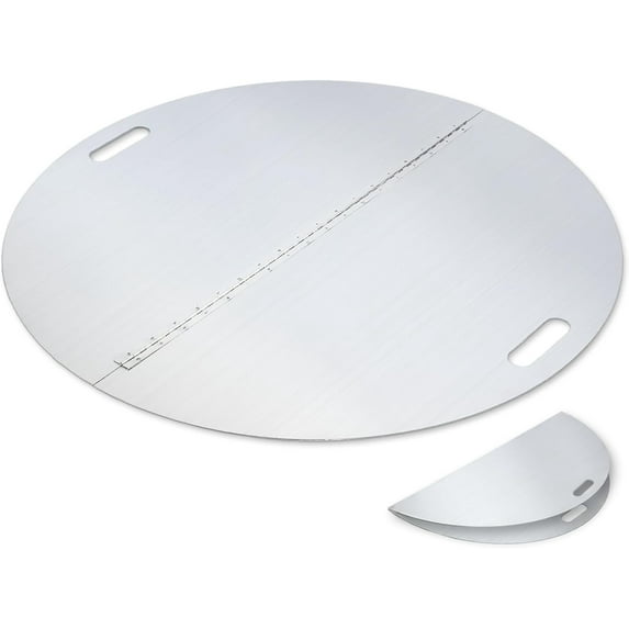 Fire Pit Lid Round 40" Foldable Fire Pit Ring Stainless Steel Fire Pit ...
