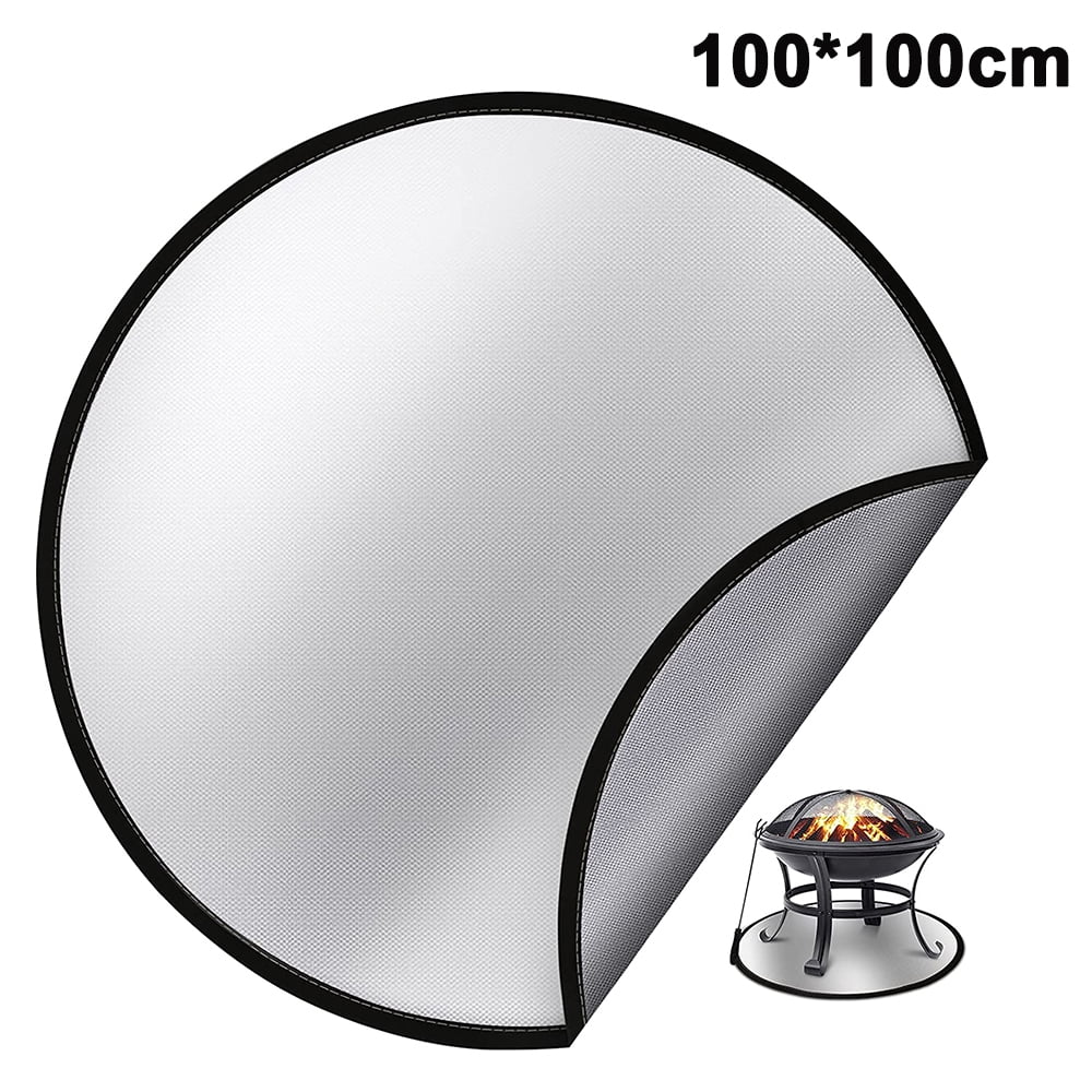 Fire Pit Mat,Thick Round Fire Pit Mat Aluminum Fire Heat Resistant Mat ...