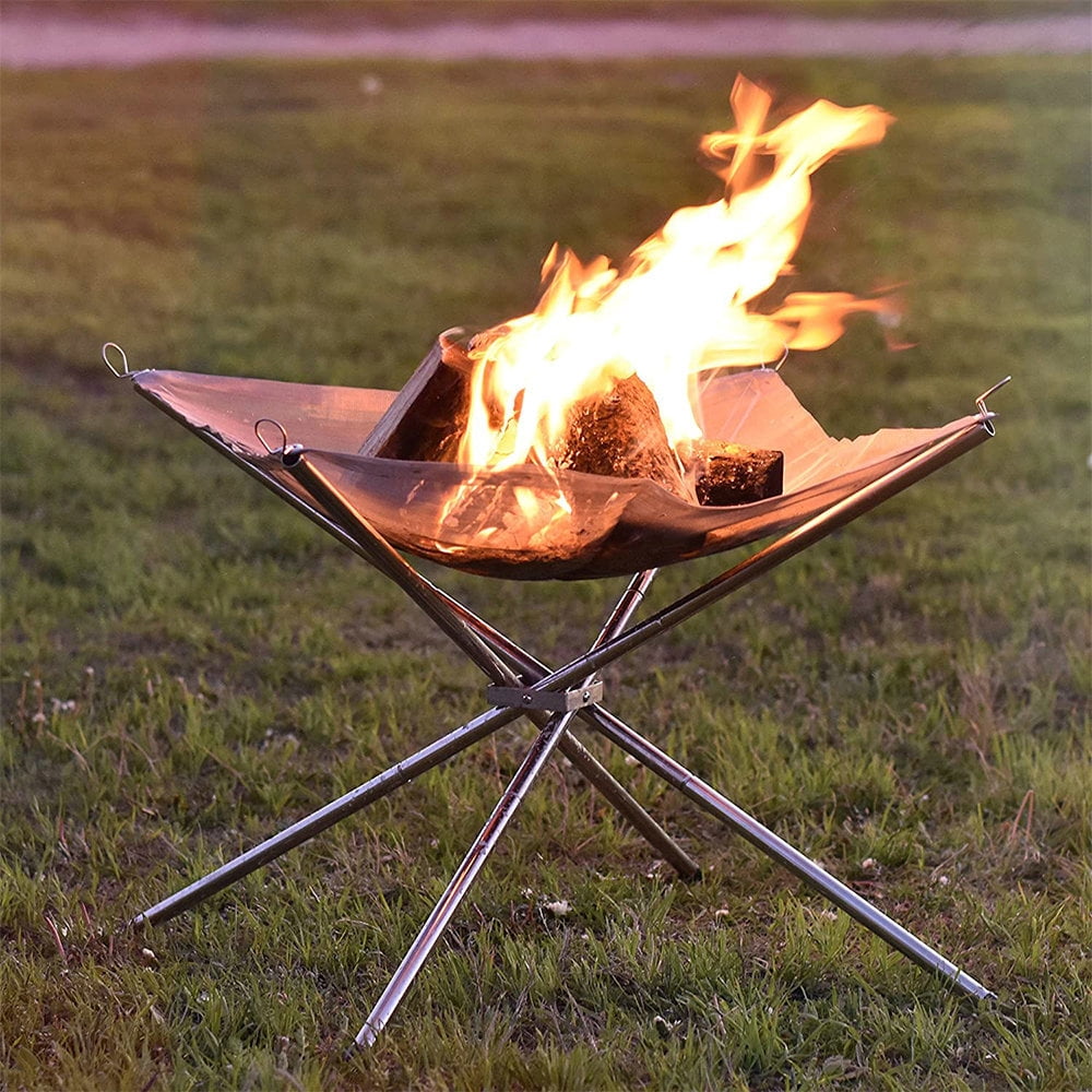 Fire Pit,Mesh With Carry Fire Pit Heat-resistant Campfire Bbq Outdoors ...