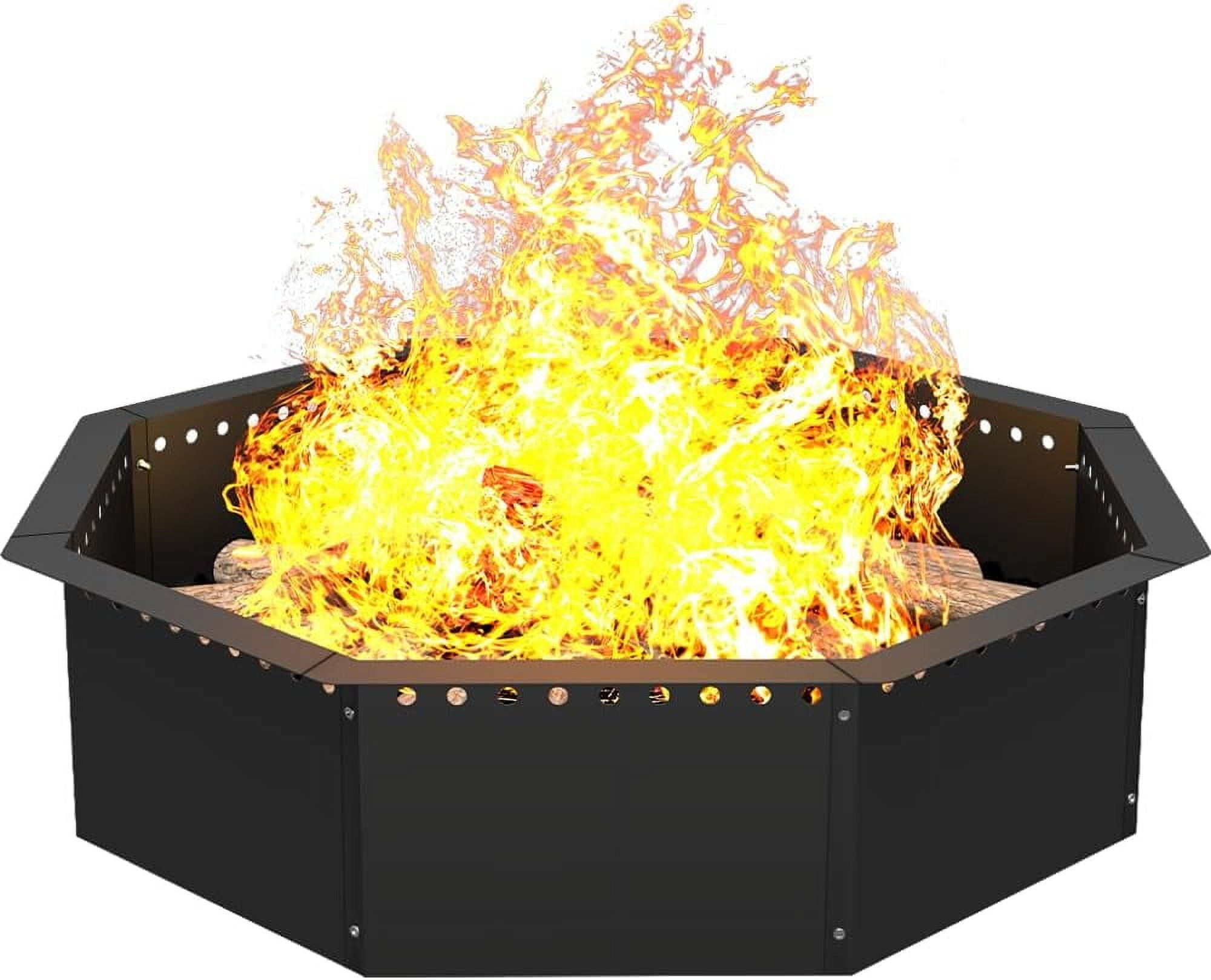 Fire Pit Ring 40-Inch Outer 36-Inch Inner Diameter, Large Solid Firepit ...