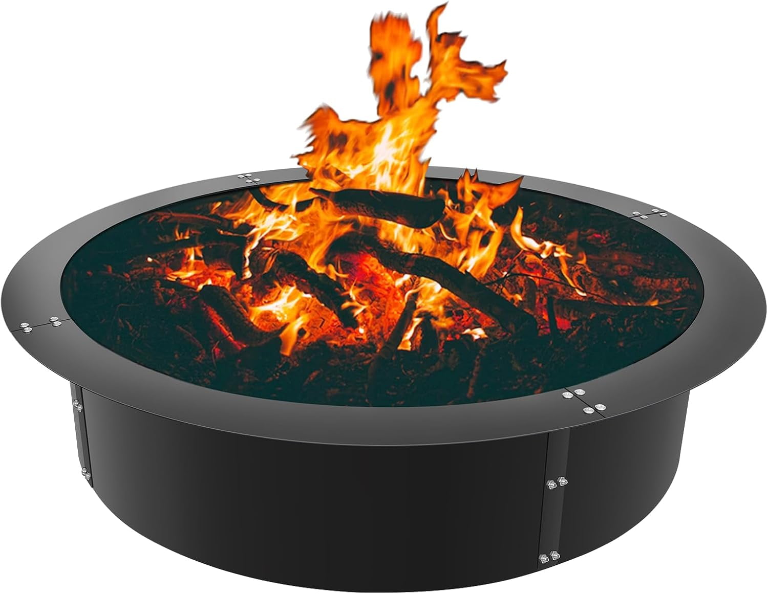 Fire Pit Ring 45-Inch Outer/39-Inch Inner Diameter Fire Pit Insert 2 ...