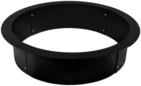 Fire Pit Ring 45x39x10 Inch, Fire Ring Insert DIY Campfire Liner, Heavy ...
