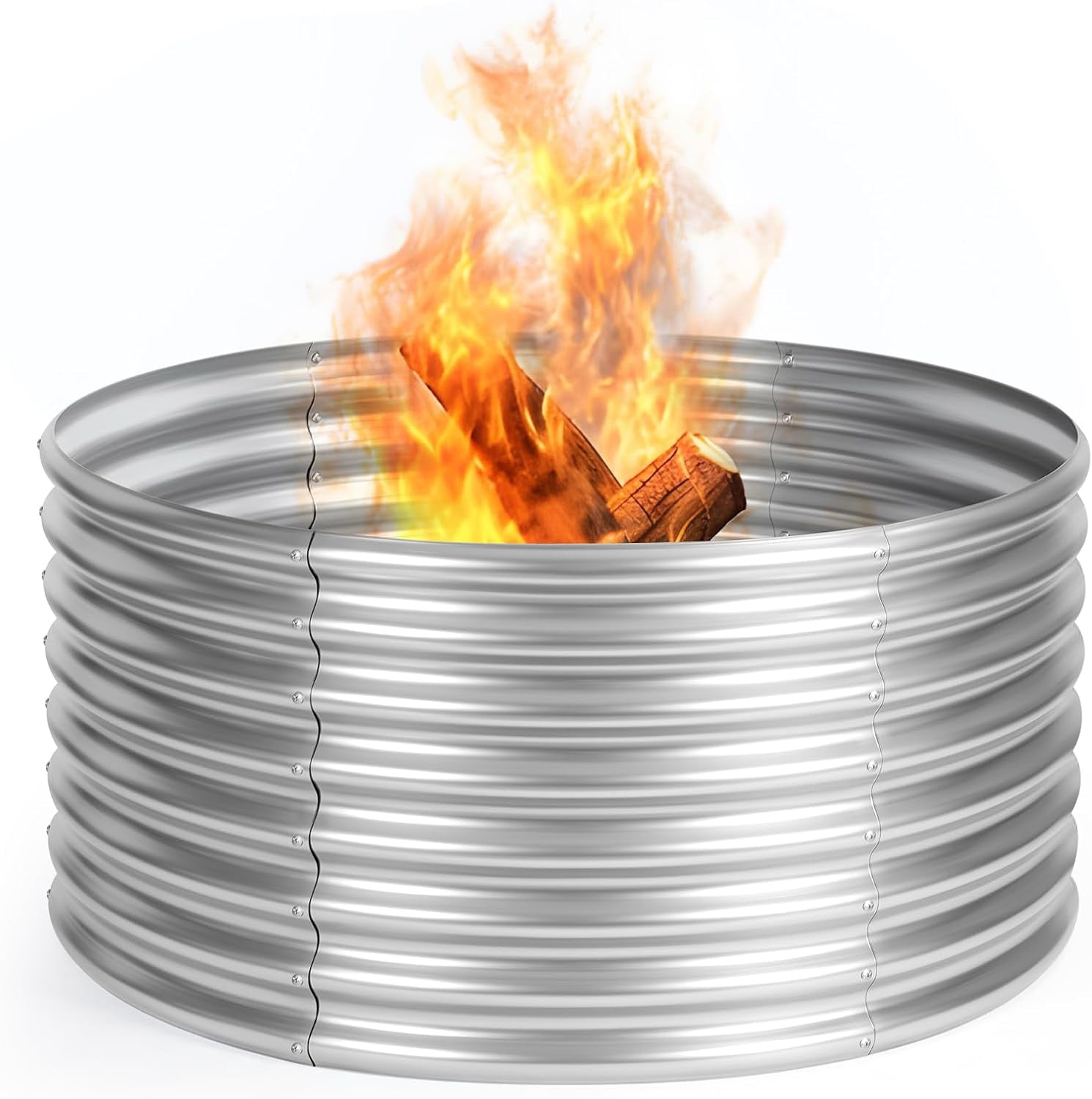 Fire Pit Ring 48 Inch, Raised Height 24 Inch, Fire Ring for Sofa ...