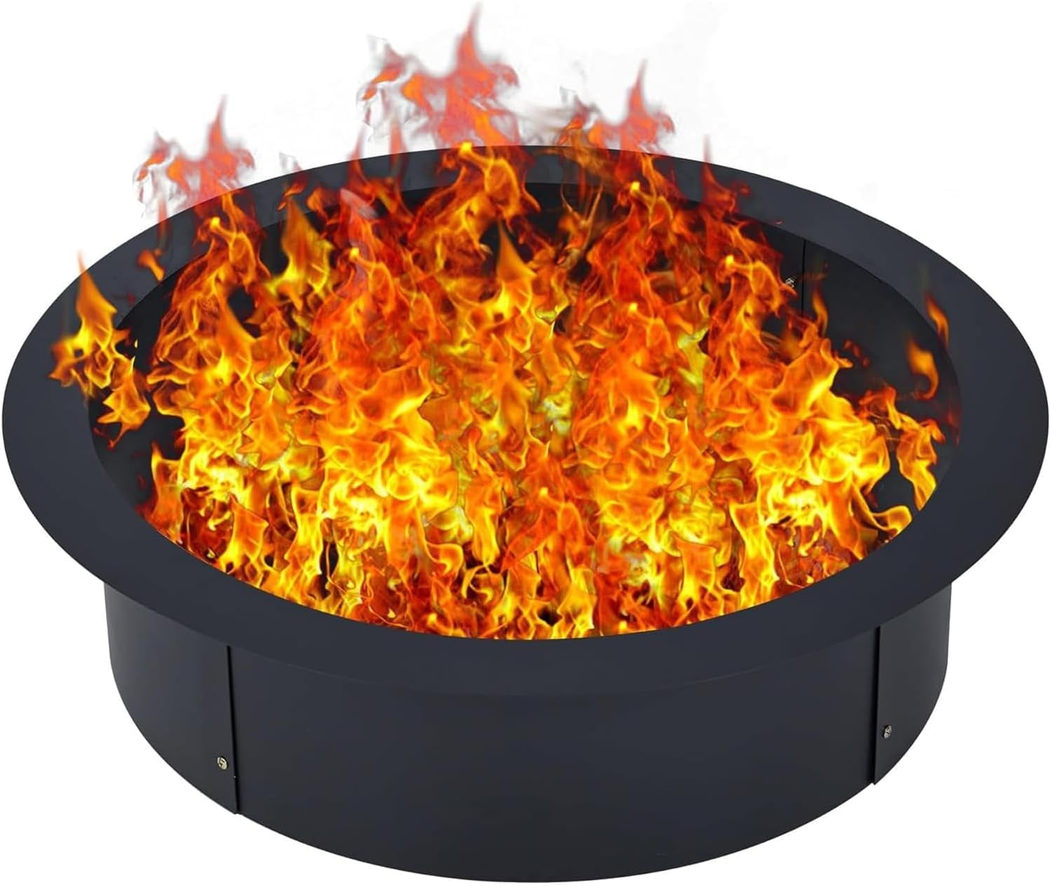 Fire Pit Ring Insert for Outside Wood Burning, 42 Inch Outer Ruond DIY ...
