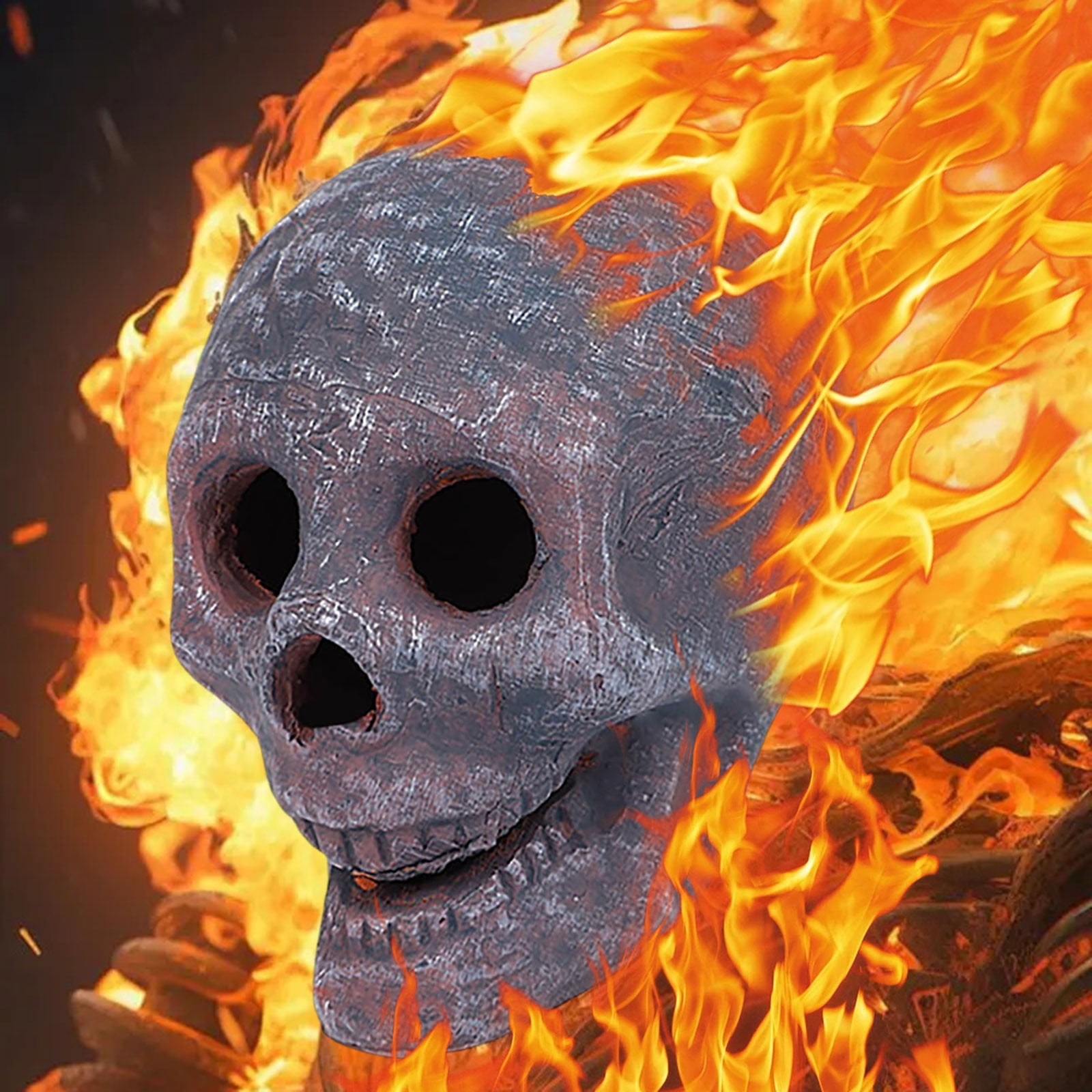 Fire Pit Skulls Fireproof,Durable Reusable Ceramic Skulls for Bonfire ...