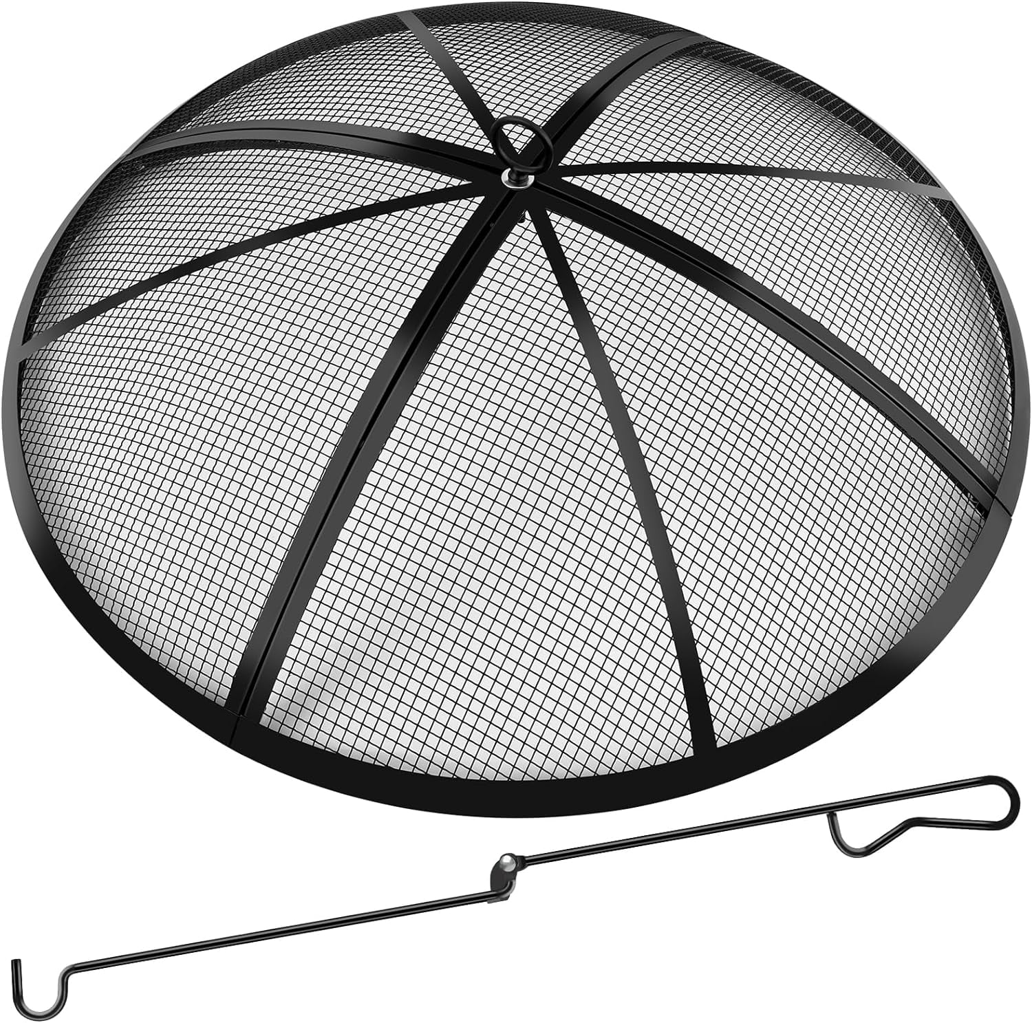 Fire Pit Spark Screen, Fire Pit Screen 36 Inch Round with Handle ...