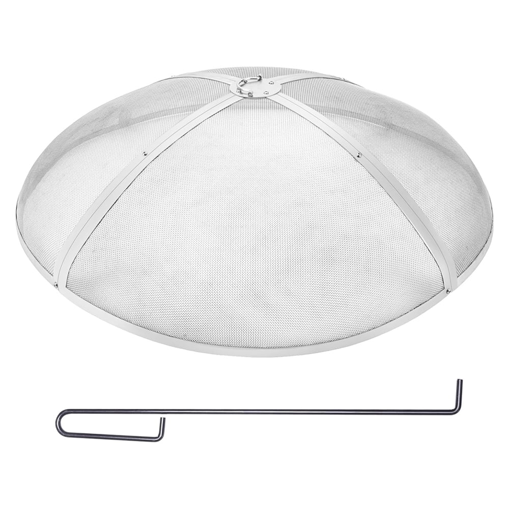 Fire Pit Spark Screen Round 40", Reinforced Heavy Duty Steel Metal ...