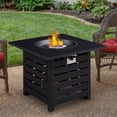 Fire Pit Table, 32-inch Square 50,000 BTU Auto-Ignition Propane Gas ...