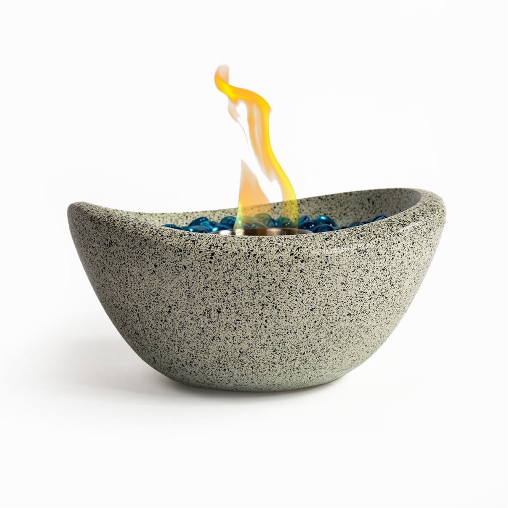 Fire Pit, Tabletop Fire Pit with Mixed Color, Portable Concrete Fire ...