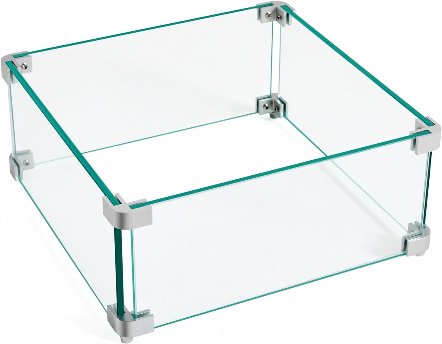 Fire Pit Wind Guard, Glass Wind Guard, Rectangular Glass Shield, 0.3 ...