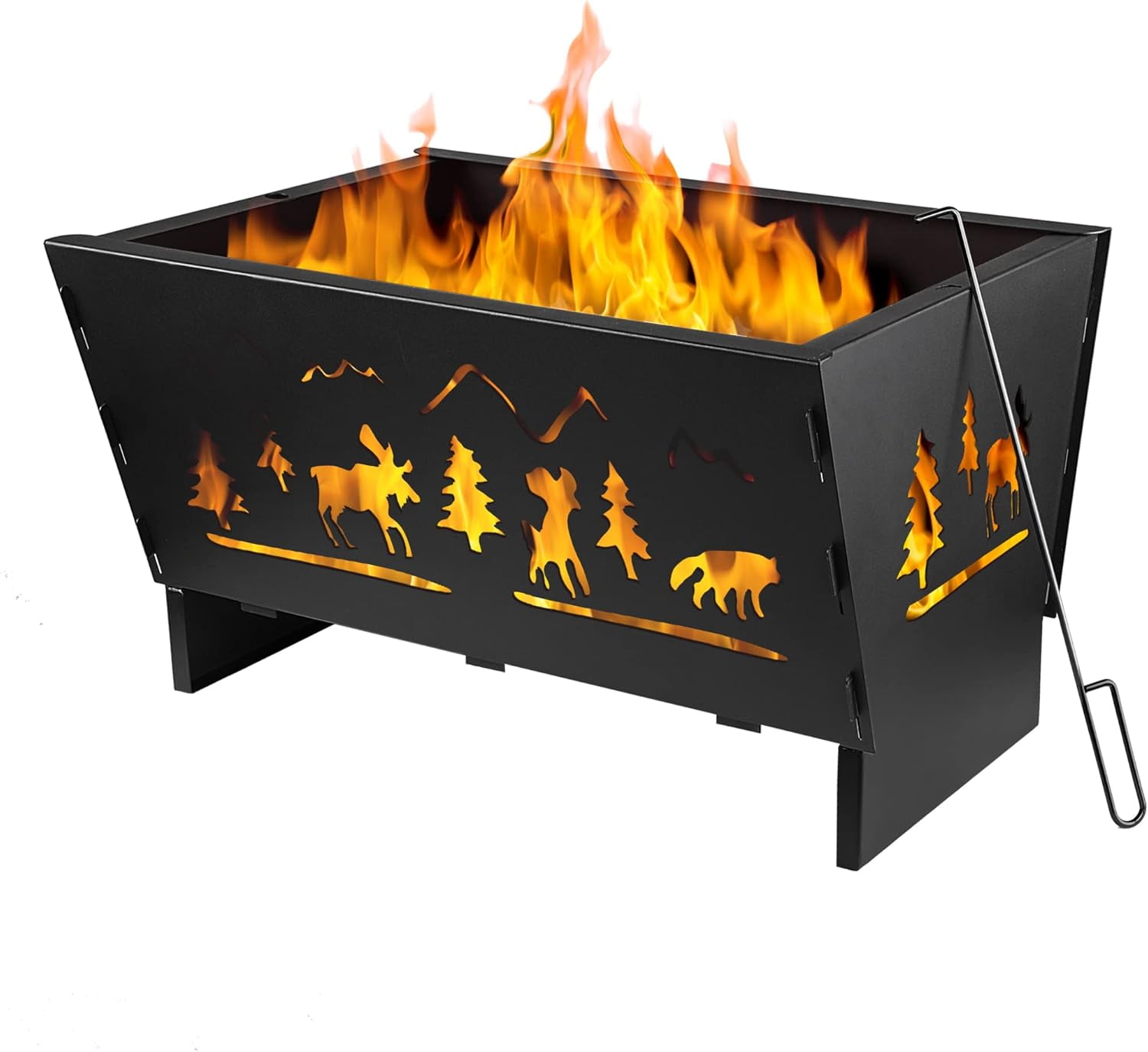 Fire Pit,Wood Fire Pits,Bonfire Pit,Fire Pits for Outside,28 Inch ...