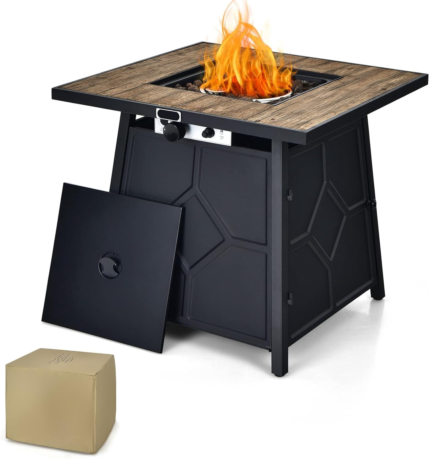 Fire Pits for Outside Outdoor Propane Fire Pit Table, 28” Patio Gas ...