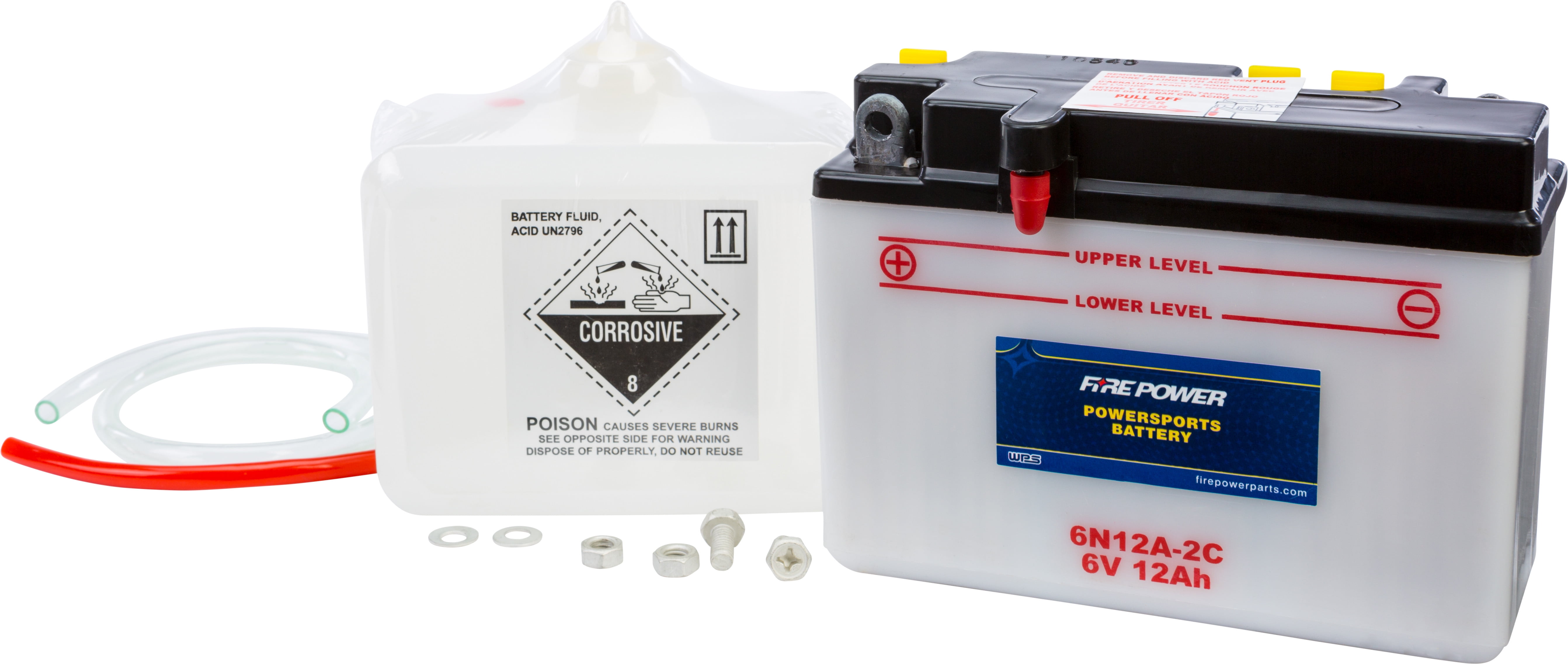 Fire Power 6N12A-2C 6V Standard Battery W/acid Pack - Walmart.com