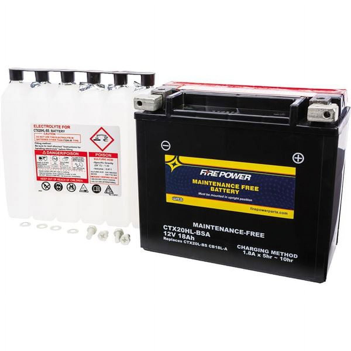 Yuasa Fire Power Sealed Maintenance Free Battery for Motorcycle & ATV ...