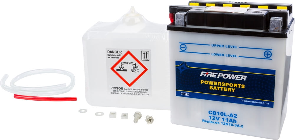 Fire Power Battery W/ACID CB10L-A2 Compatible With Yamaha XV250 Virago ...