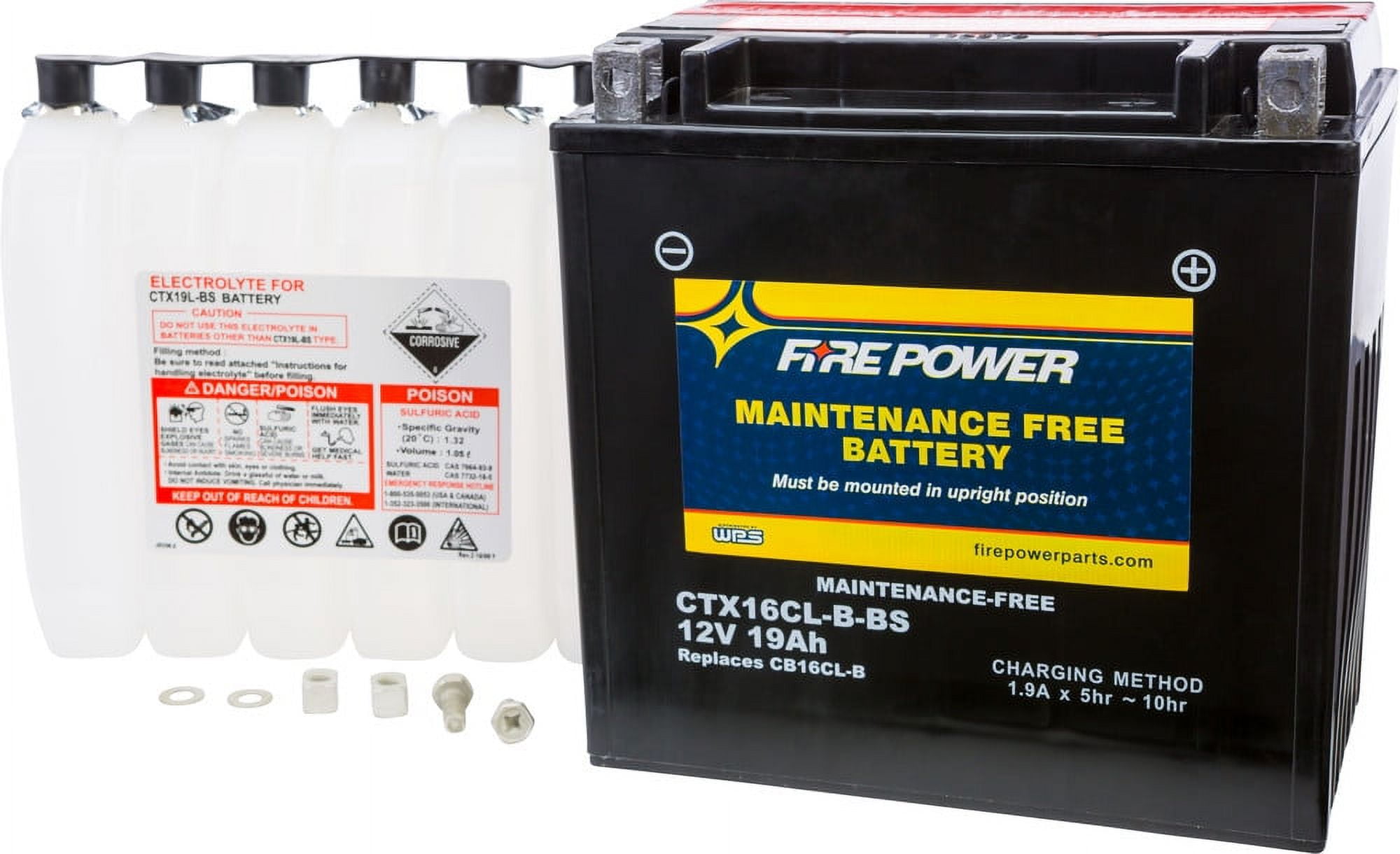 Fire Power Maintenance Free Battery Compatible With Yamaha EX Sport ...