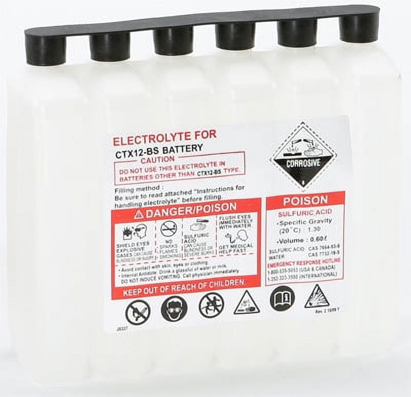 WPS - Western Power Sports 600CC CTX; Sealed Battery Electrolyte Pack ...