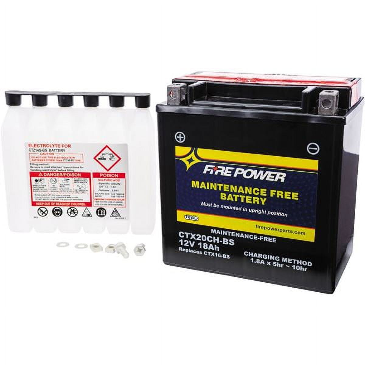 Fire Power Sealed Maintenance Free Battery - CTX20CH-BS - Walmart.com
