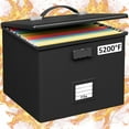 Fire Proof File Box for Documents - Portable Fireproof Document ...
