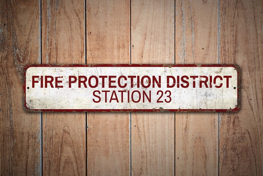 Fire Protection Fire Protection Sign Vintage Style Sign Fire Protection ...
