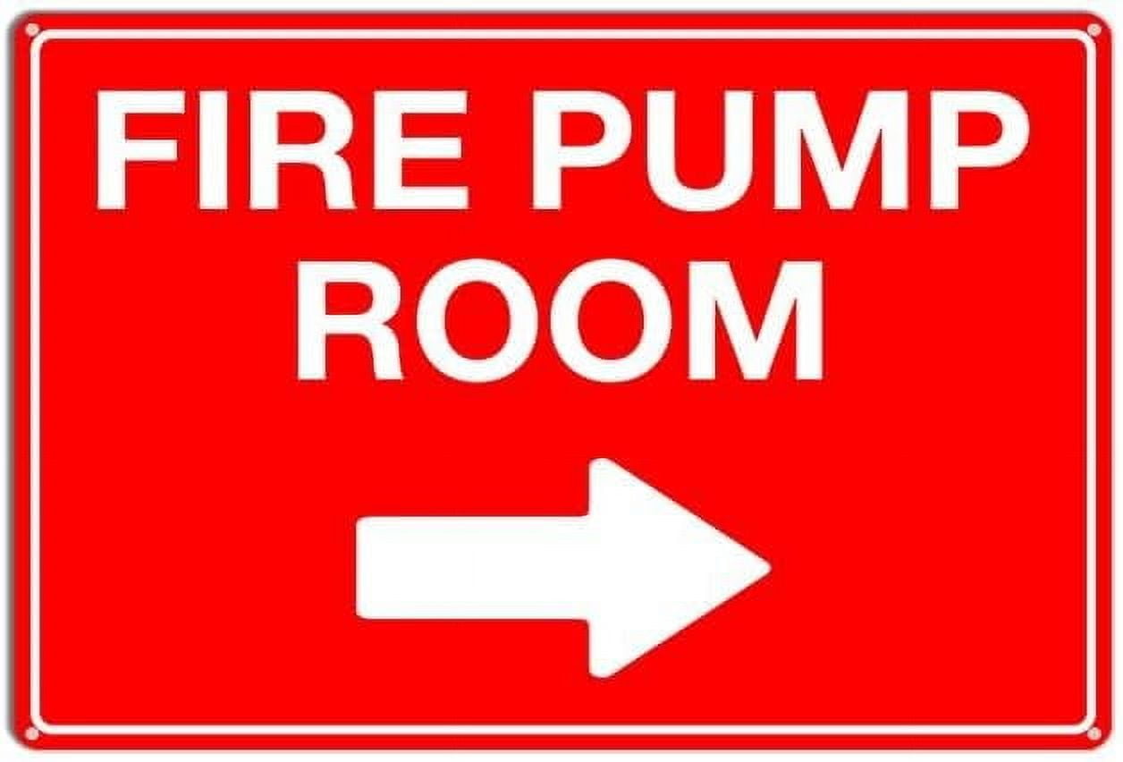 Fire Pump Room Sign - Caution Safety Signs, Aluminum Warning Signs ...