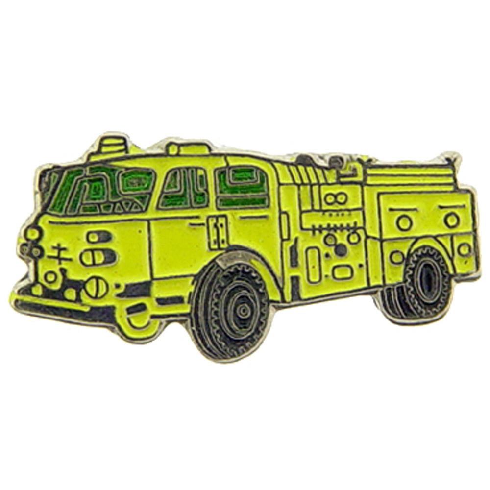 Eagle Emblems P05377 Pin - Fire, Truck, Pump - Yellow - 1 in. - Walmart.com