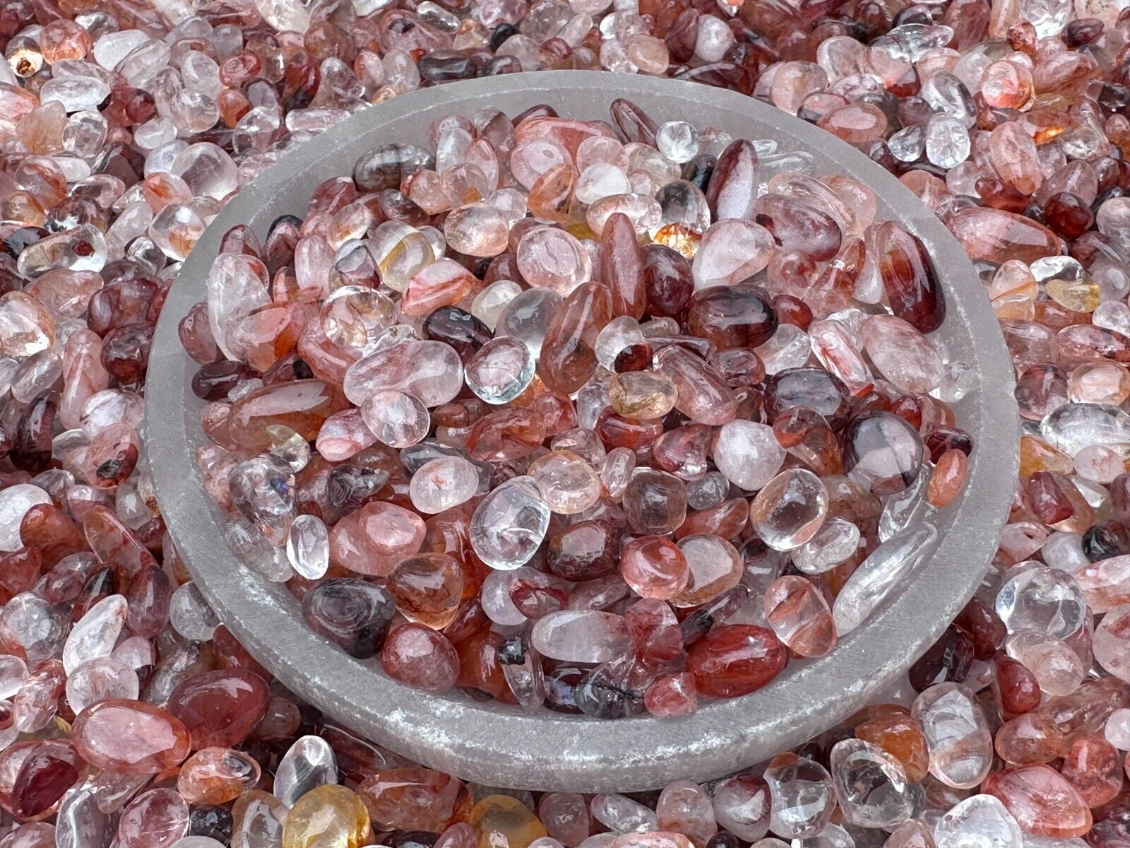 Fire Quartz Semi Tumbled Gemstone Mini Chips 5 - 11 mm for Dispelling ...