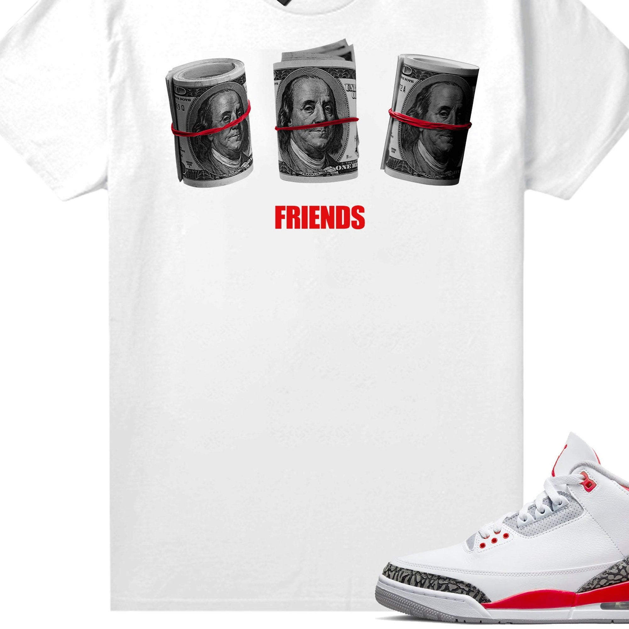 Fire Red 3s shirts to match Sneaker Match Tees White | Friends ...