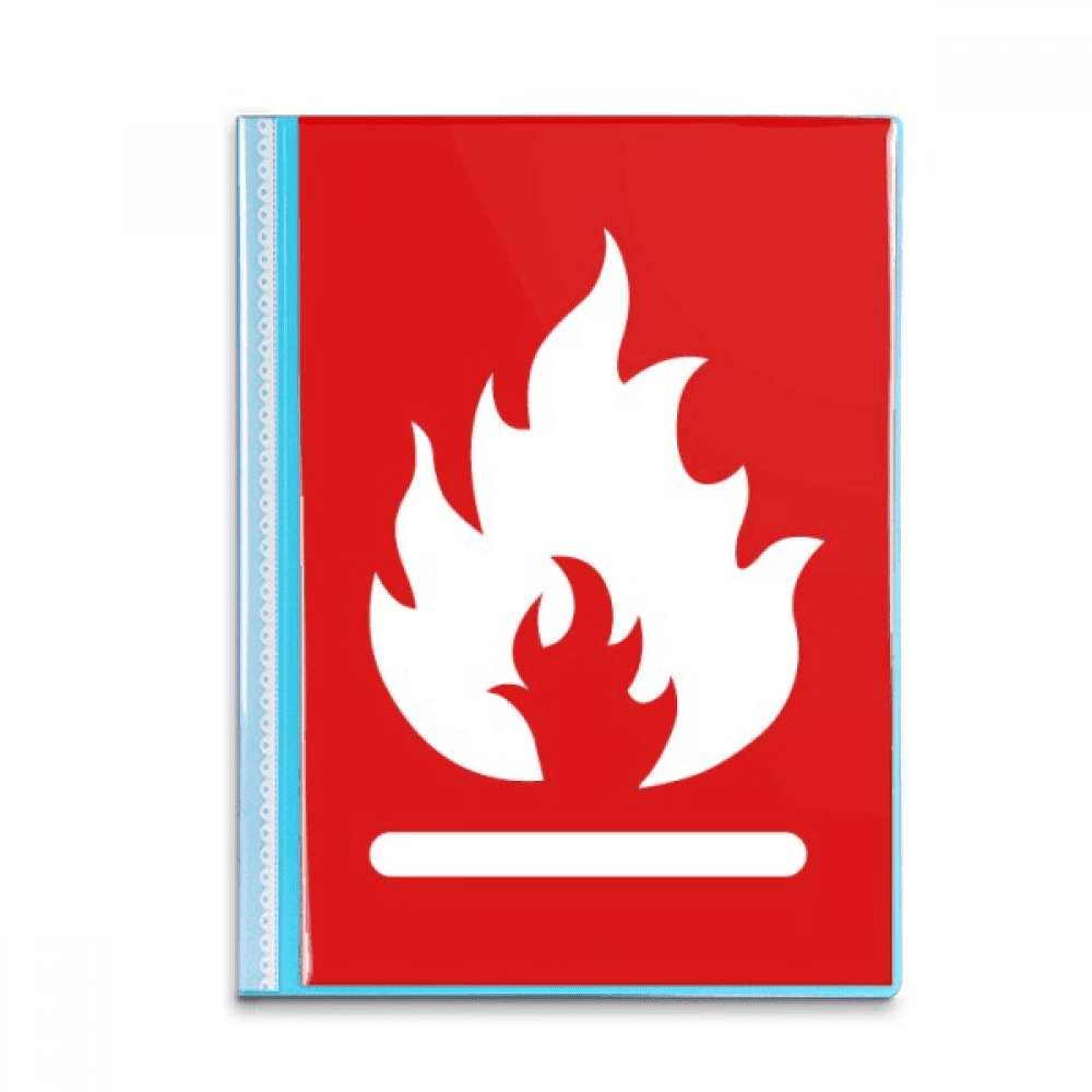 Fire Red Square Warning Mark Book Sheet Protectors Portfolio Binder ...