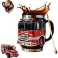 Fire Rescue Coffee Mug 3D Fire Truck Design, Gift for Firefighters ...