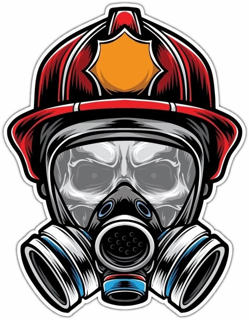 Fire Rescue Firefighter First Responder Skull Stickerphone Decal Water ...