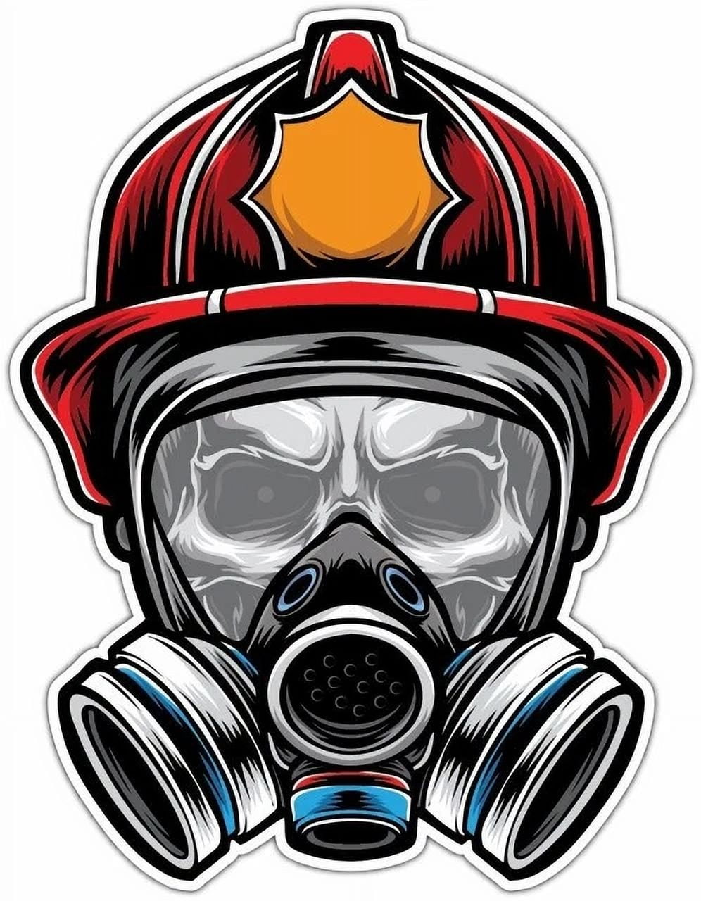 Fire Rescue Firefighter First Responder Skull Stickerphone Decal Water ...