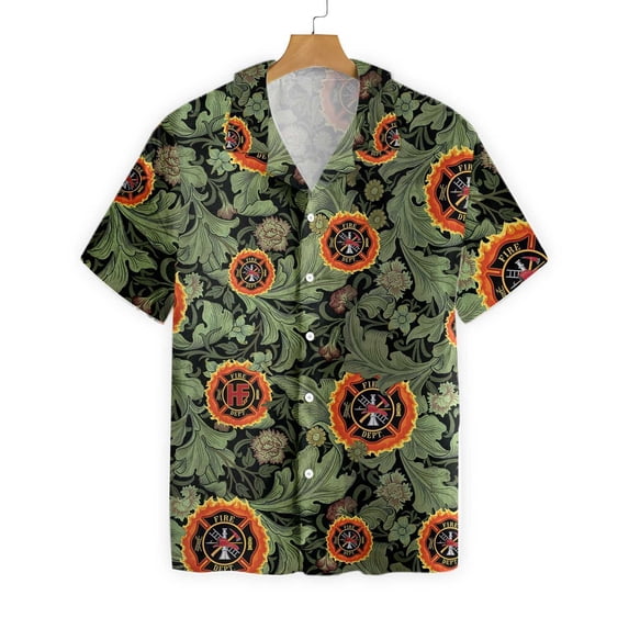Fire Rescue Firefighter Proud Hawaiian Shirt - Walmart.com