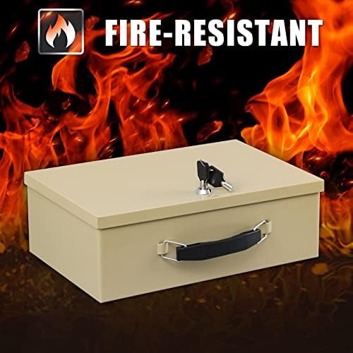Fire Resistant Safe Fire Safe Box with Key Lock for Home Office ...