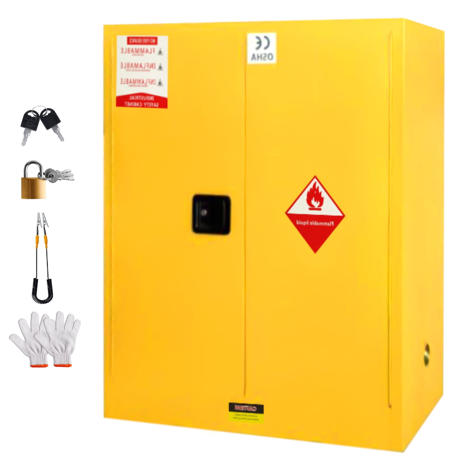 Fire Resistant Storage Cabinet 30 Gallon, 18.11” x 42.91” x 41.1”, 1 cm ...