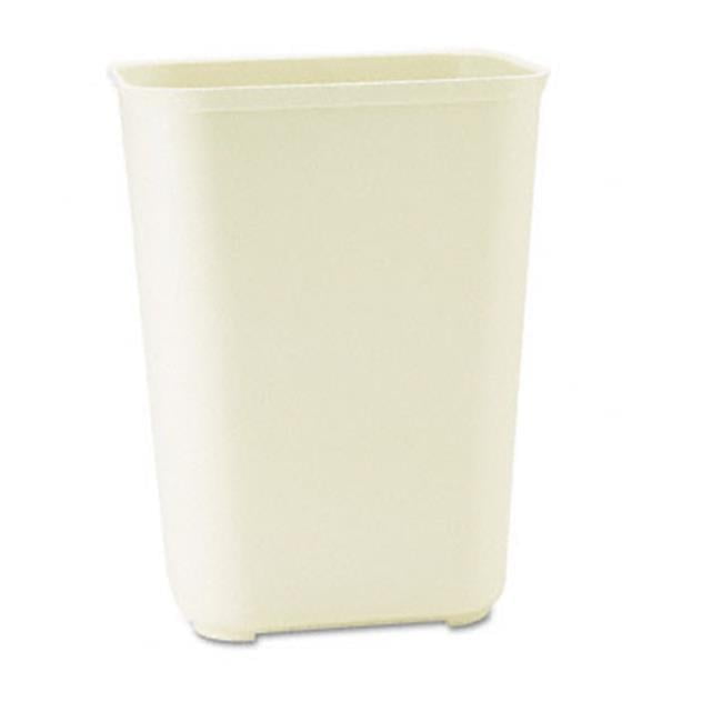 Fire-Resistant Wastebasket Rectangular Fiberglass 10 gal Beige ...