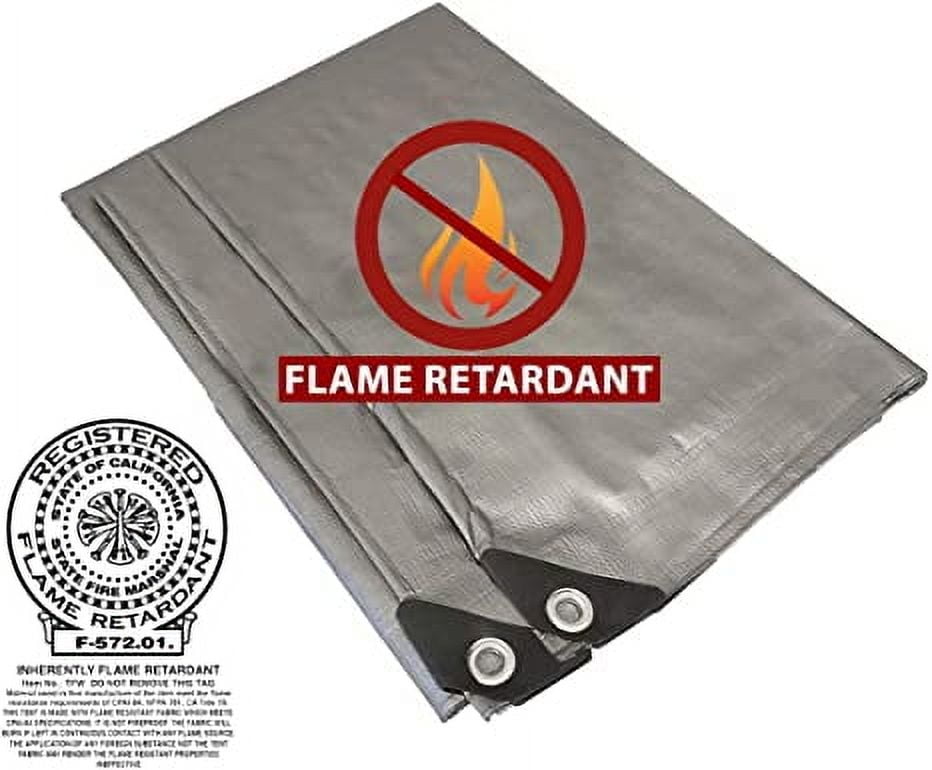 Fire Retardant Heavy Duty Shade Tarp (Silver) (10' x 30') - Walmart.com