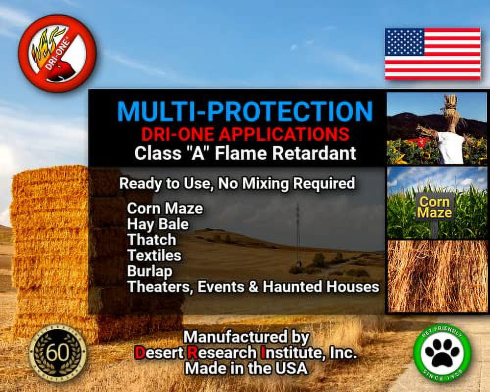 Fire Retardant Spray (Class A for Wood, Thatch and More) Eco-Safe, Non ...