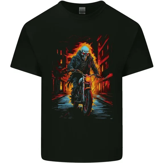 Fire Rider Cafe Racer Motorcycle Biker T-Shirt - Walmart.com