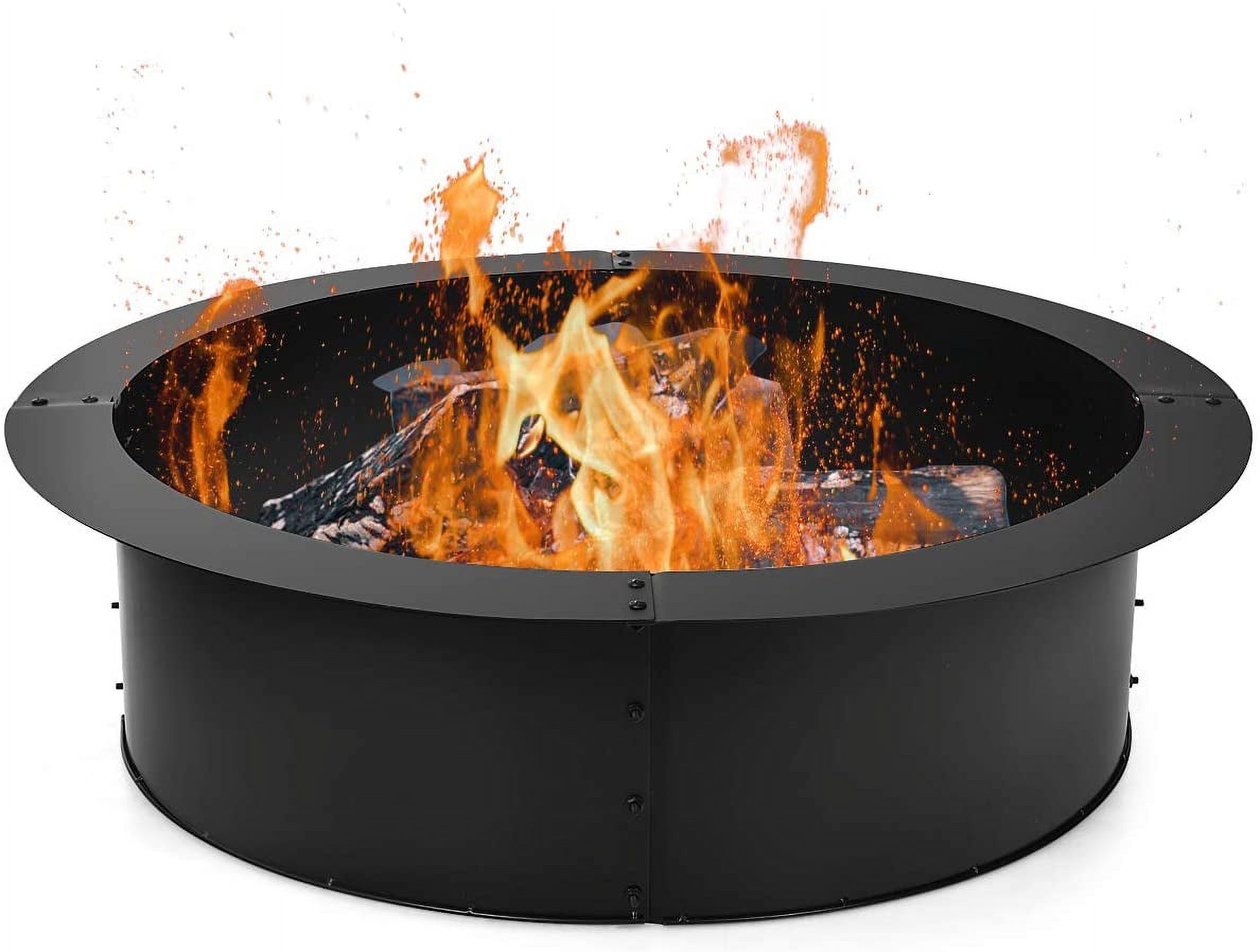 Fire Ring Heavy Duty Thick Solid Steel Fire Pit Liner 36-Inch Outer/30 ...