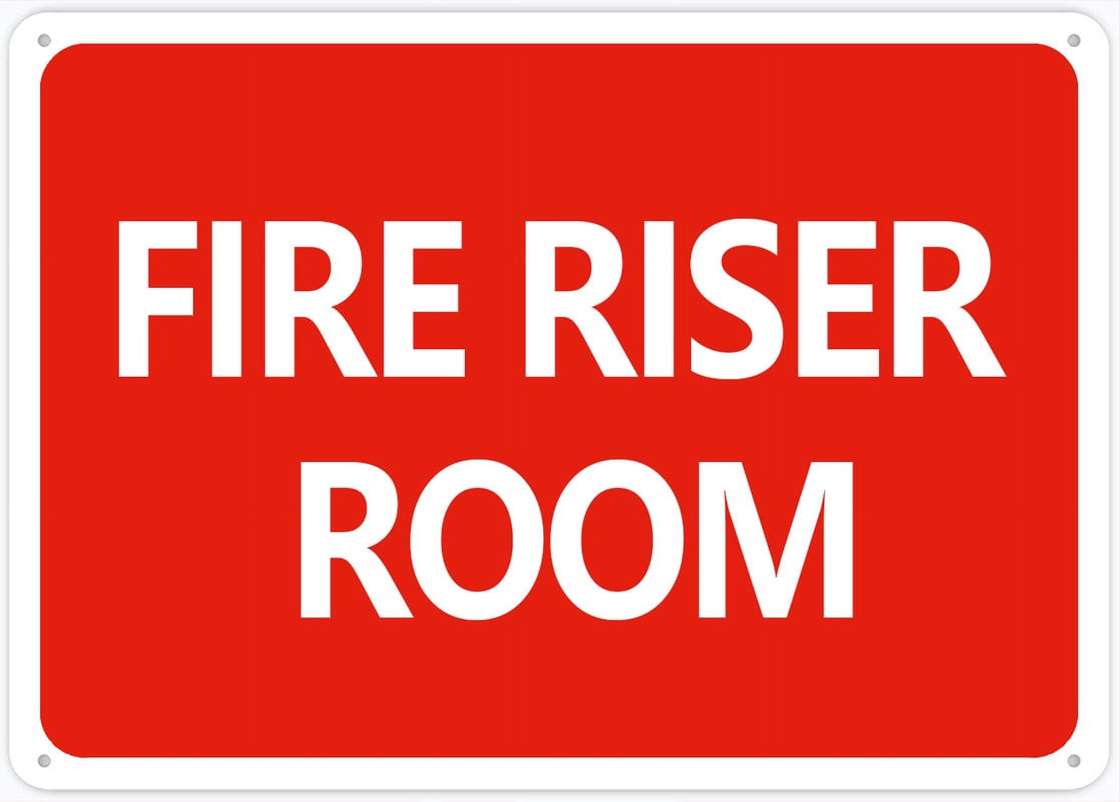 Fire Riser Room Signs Outdoor, Uv Printed Aluminum 12 X 8 In ...